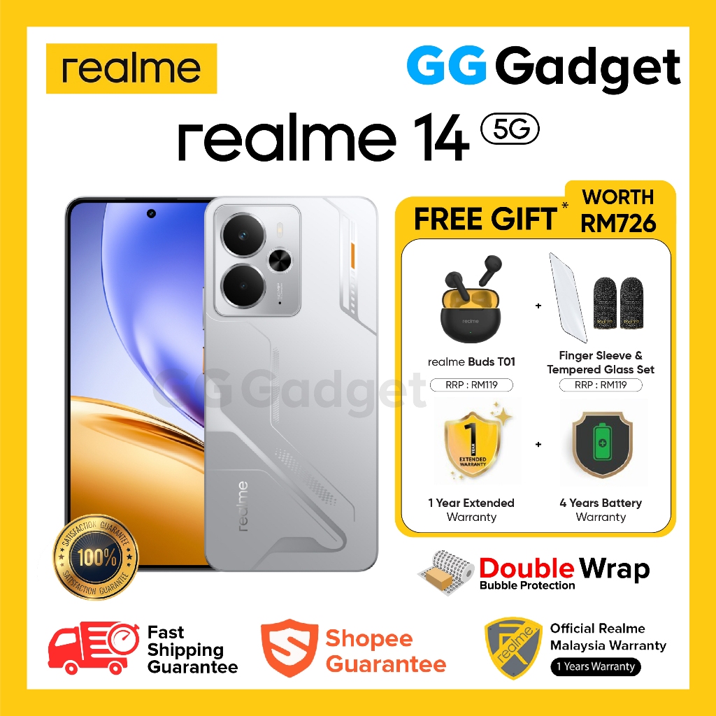 realme 14 5G (12+14GB+256GB) realme Malaysia Warranty - 6000mAh Battery ...