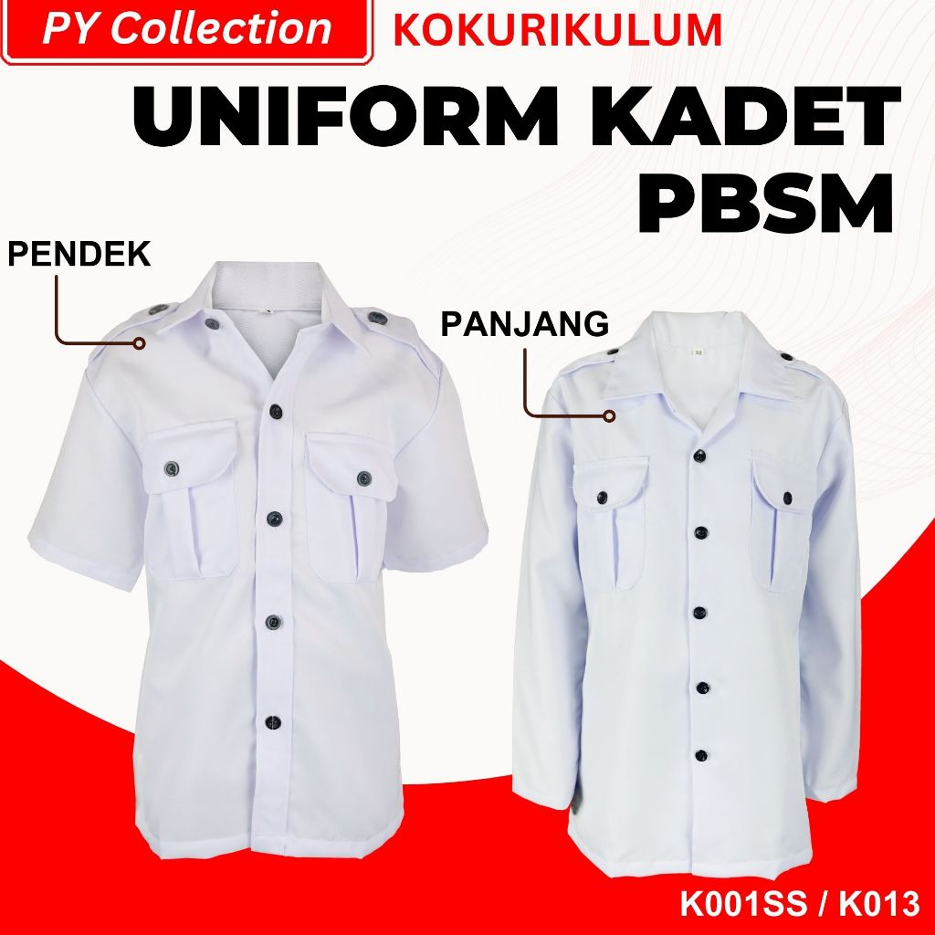 UNIFORM KADET PERSATUAN BULAN SABIT MERAH PBSM ( LENGAN PANJANG ...