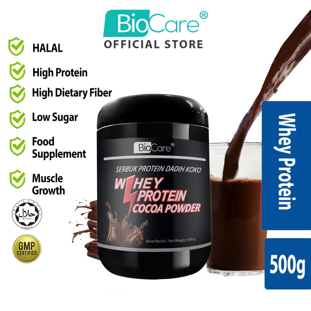 Biocare Whey Protein Cocoa Powder 500g (High Protein) | Shopee Malaysia