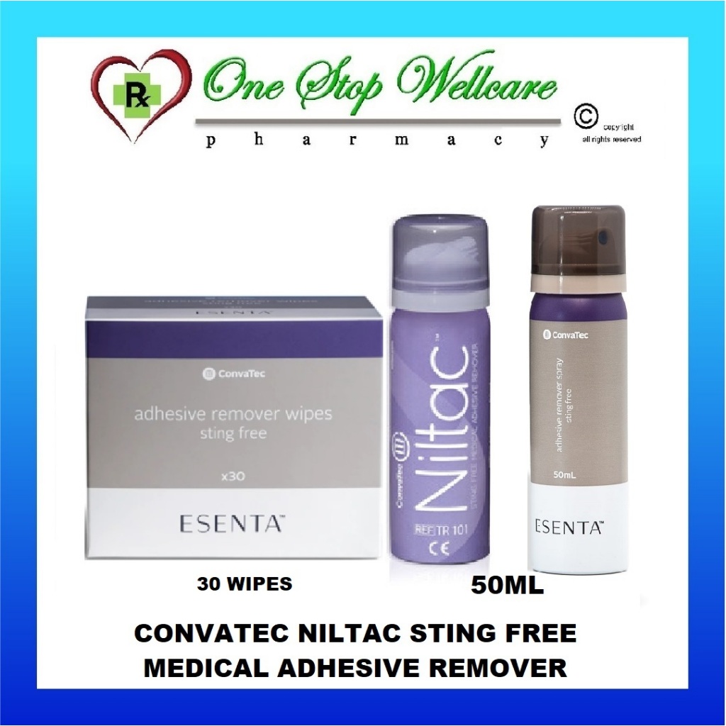 CONVATEC NILTAC STING FREE MEDICAL ADHESIVE REMOVER 50ML / 2X50ML ...