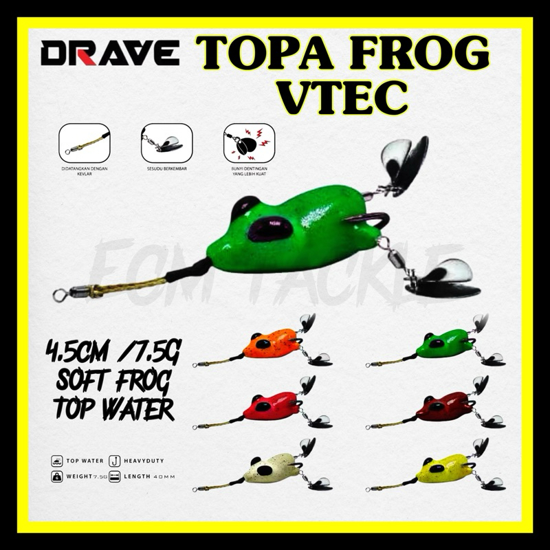 DRAVE TOPA FROG VTEC DOUBLE BLADE 🔥READY STOCK, 🔥 | Shopee Malaysia
