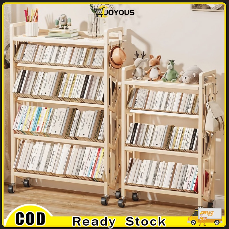 Bookshelf Almari Buku Steel Metal Book Rack Rak Buku Besi 2/3/4/5Tier ...