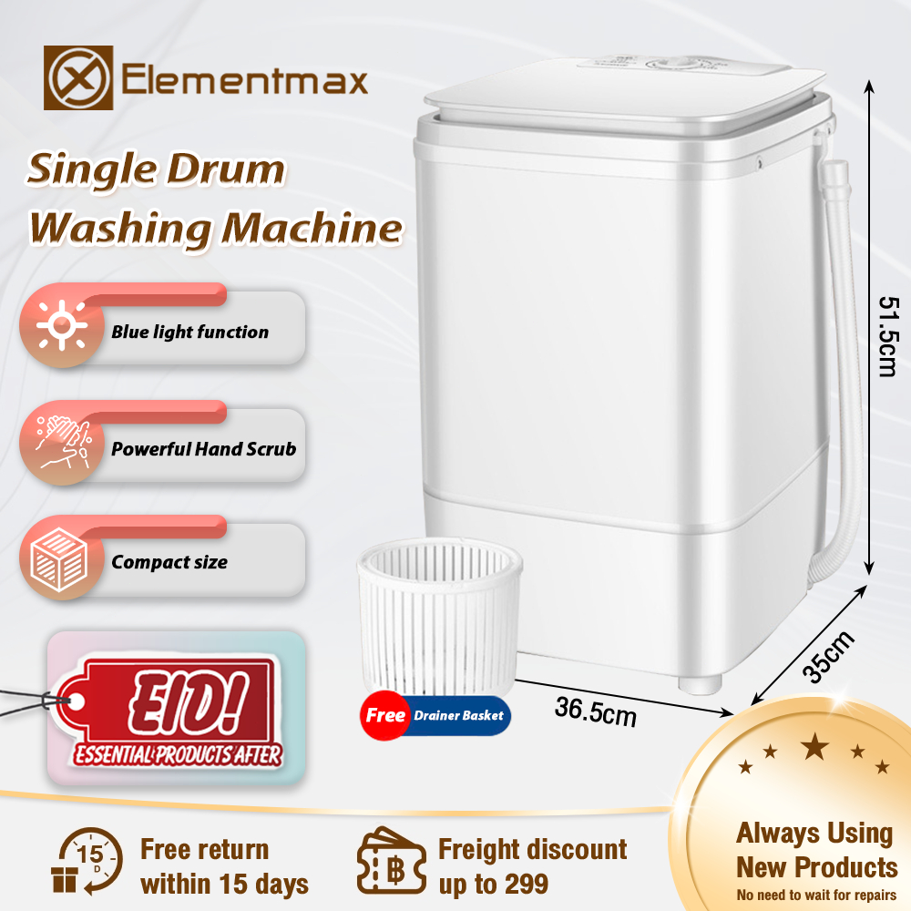 🔥Ready Stock🔥Mini washing machine 6KG portable 2in1 wash and drying ...