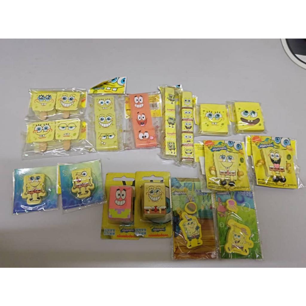 FANCY SPONGEBOB ERASER (RANDOMLY DESIGN WILL BE SENT) (8 TYPE CAN ...
