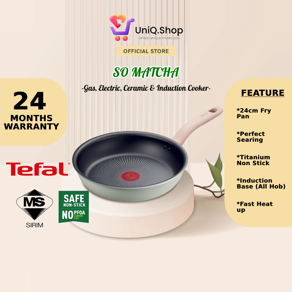 Tefal So Matcha Frypan 24cm | G17904 (Induction IH Non Stick Deep ...