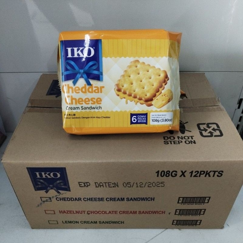 IKO Cheddar Cheese Cream Sandwich -108g x 12pkts (Ctn) | Shopee Malaysia