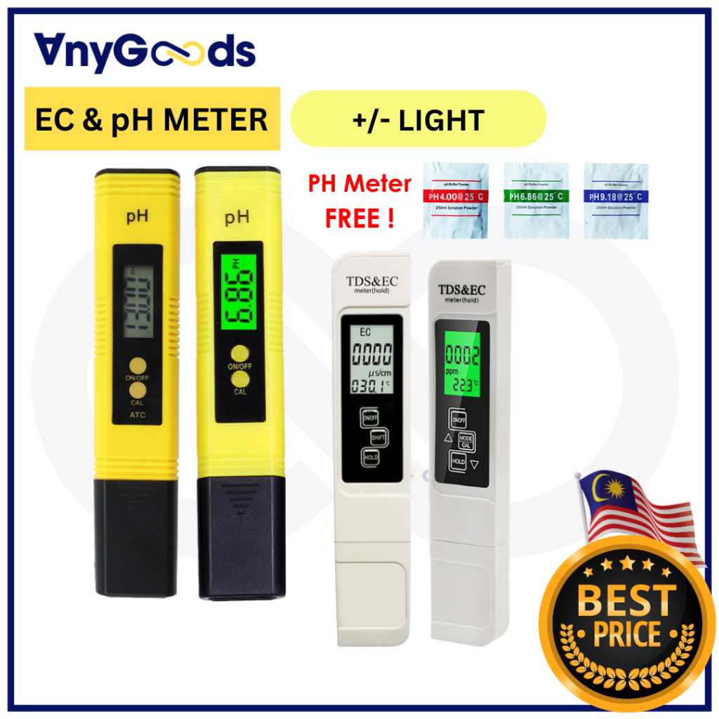 AnyGoods Portable Digital PH Meter Water Purity TDS EC Filter Meter ...