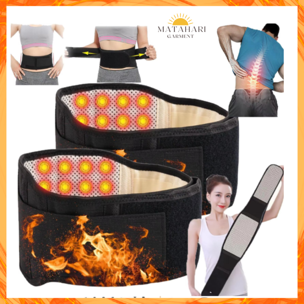Self-heating Therapy Waist Belt Support Massage Infrared Magnetic Belt ...