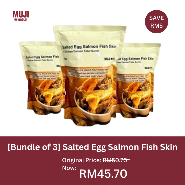 [Bundle of 3] MUJI Salted Egg Salmon Fish Skin | Shopee Malaysia