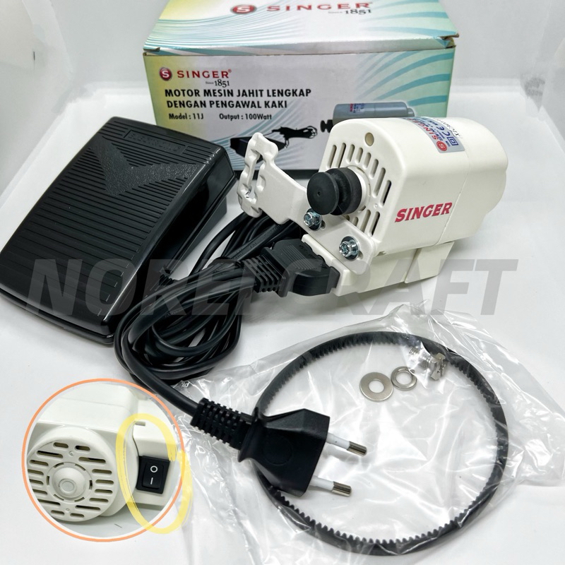 [1SET] 11J SINGER SEWING MOTOR WITH FOOT CONTROLLER/MOTOR MESIN JAHIT ...