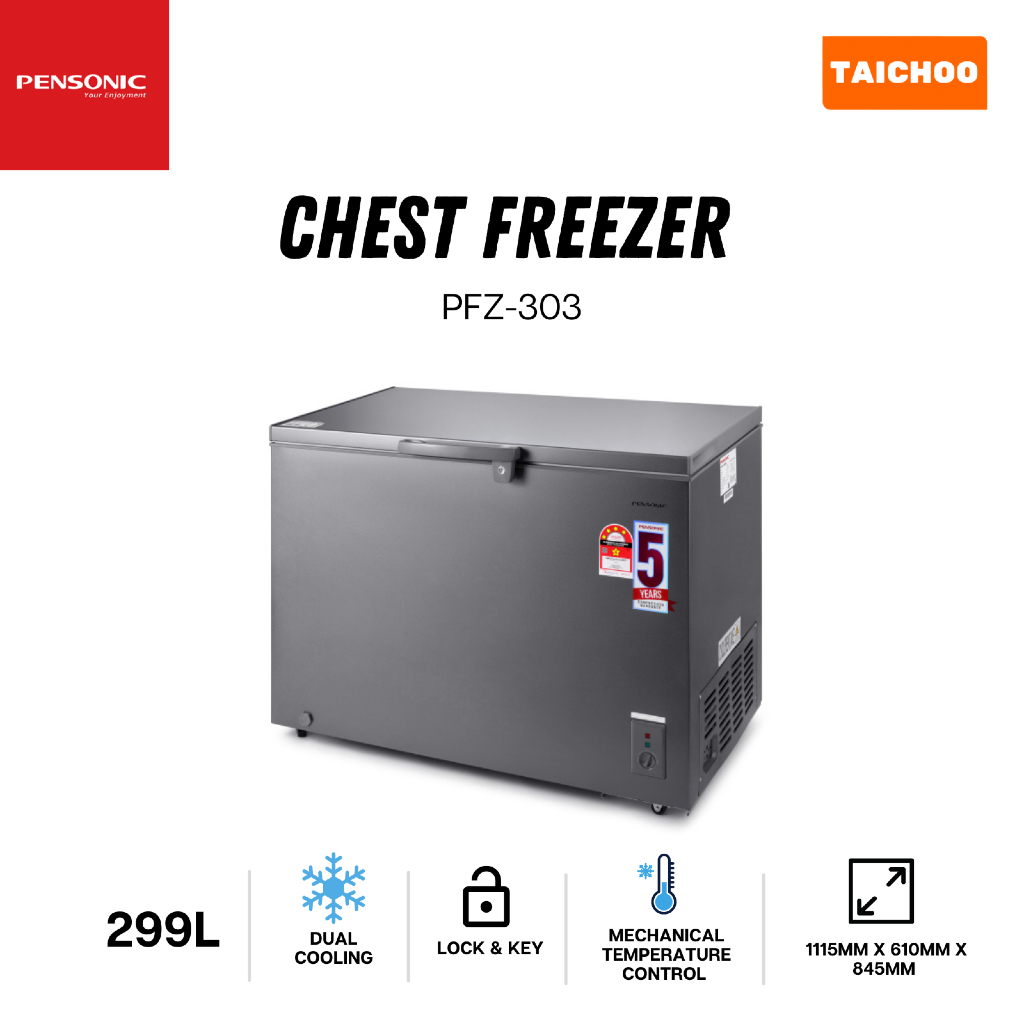 Pensonic Chest Freezer 299L PFZ-303 | Shopee Malaysia
