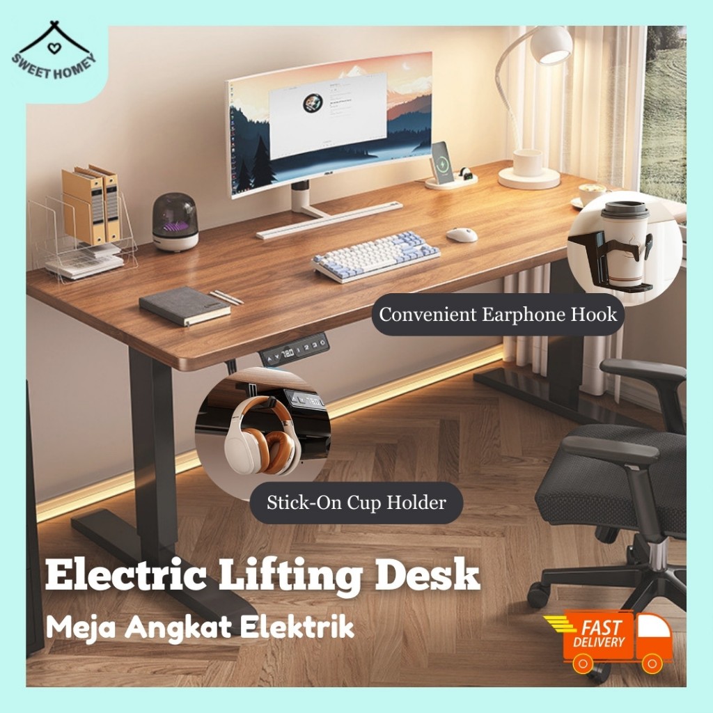 Electric Office Gaming Computer Study Table Height Adjustable Smart ...