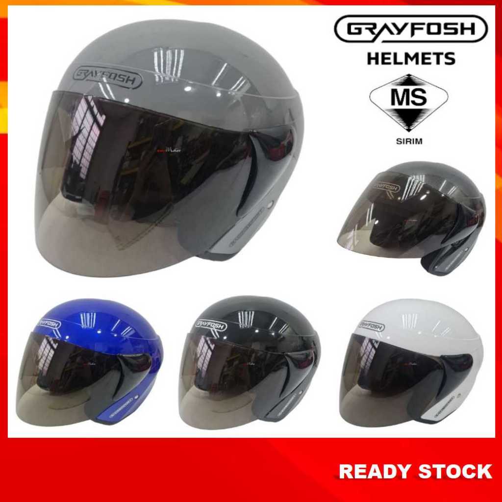 (60CM FOR BIGGER HEAD) GRAYFOSH HELMET ORIGINAL Racing Sport With Visor ...