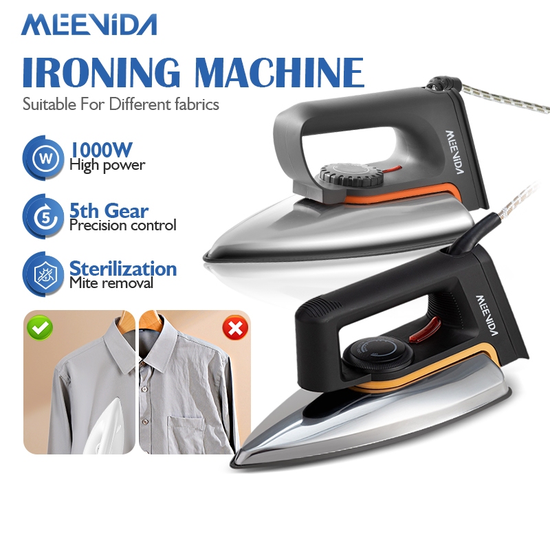 MEEVIDA High Seterika Iron Baju Handheld UK 1000W Fine Control Steam ...