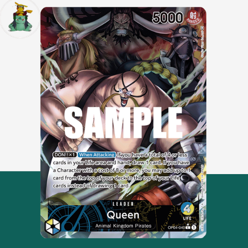 LEADER Queen OP04-040 Tier Premium optcg one piece card Game Diy ...