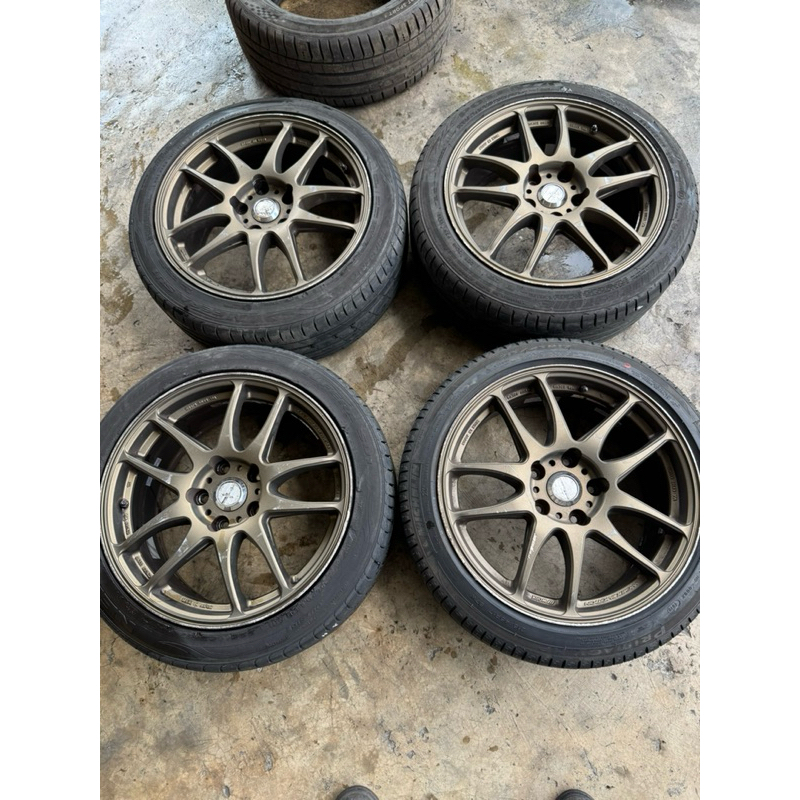 Works Emotion Kiwami 17 Inch Sport Rims 5x114.3 Original Made in Japan ...