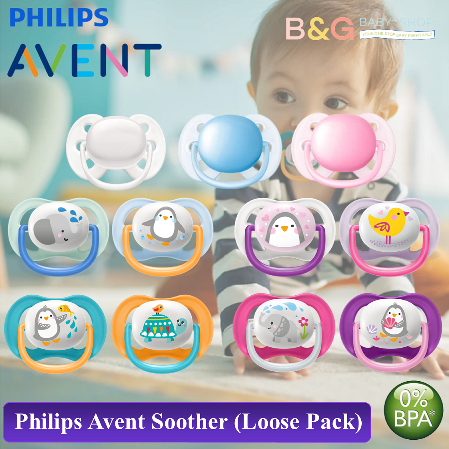 (Loose Pack) Philips Avent Ultra Soft Air Orthodontic Silicone Soother ...