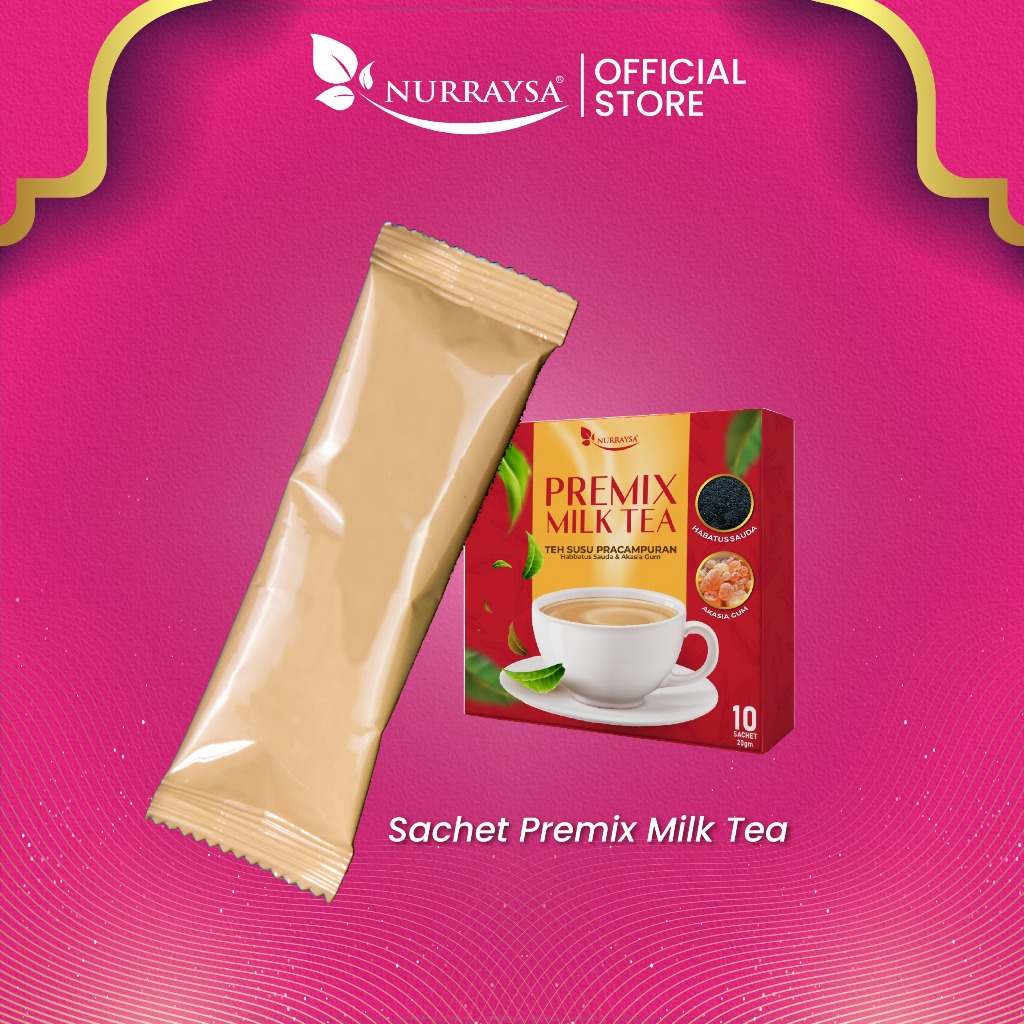 NURRAYSA Premix Milk Tea Teh Susu (1 SACHET)Pracampuran Habbatus Sauda ...