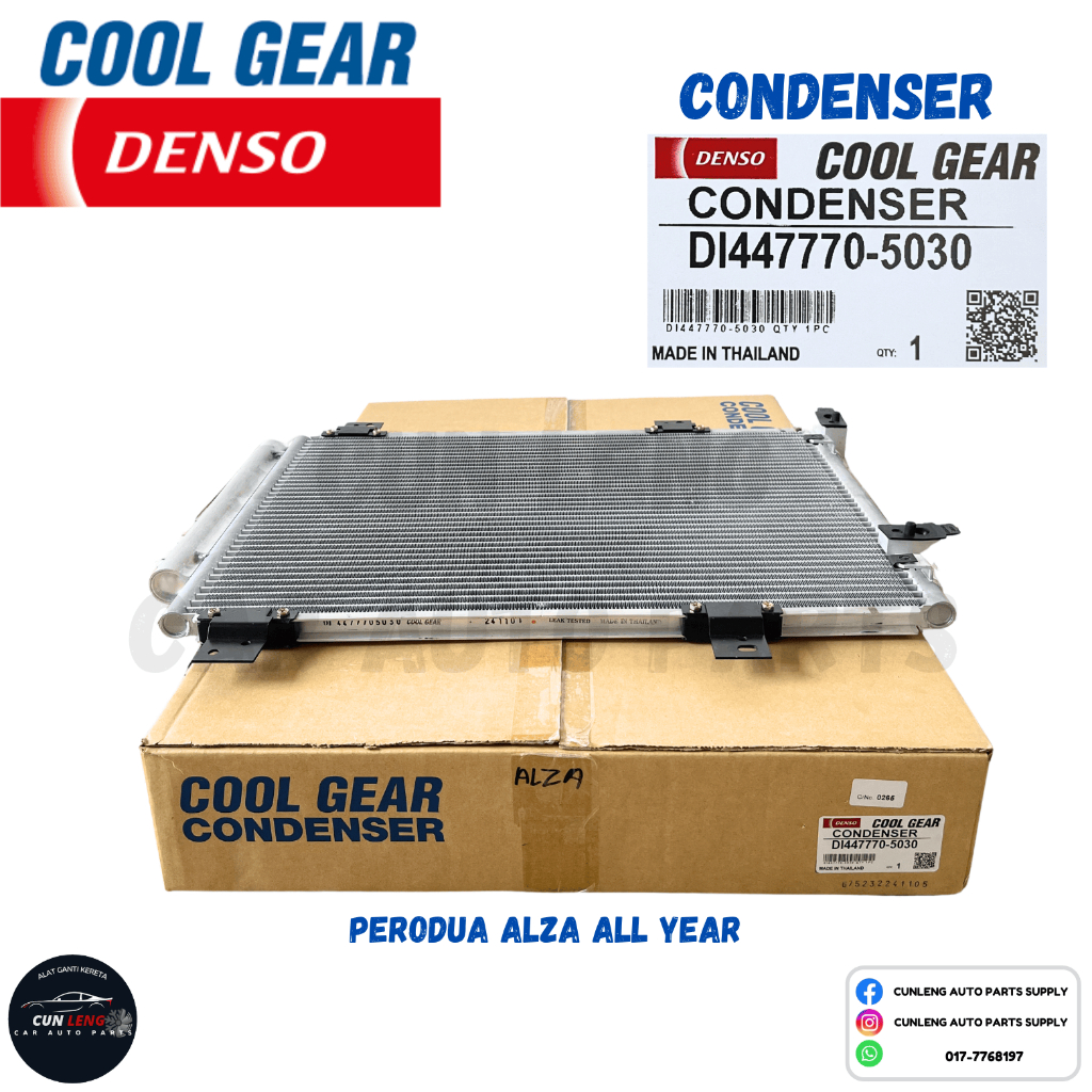 📣ORIGINAL📣 5030 PERODUA ALZA COOL GEAR DENSO AIRCOND CONDENSER | Shopee ...