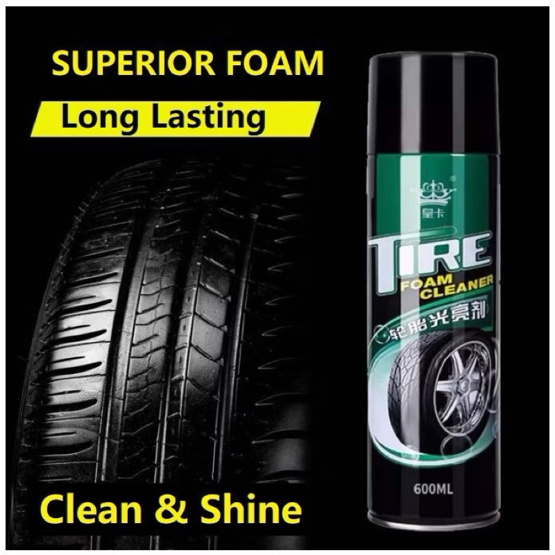 HK Tire Spray Foam Cleaner Tyre Cleaner Tyre Wax Foam Spray 300ml Tyre ...