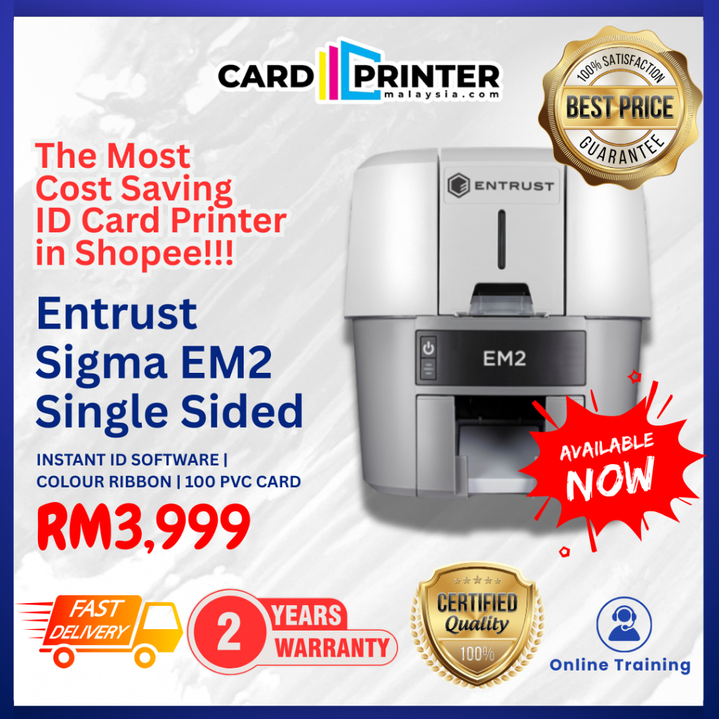 Entrust Datacard SIGMA EM2 Single Double Side USB Ethernet Port ID Card ...