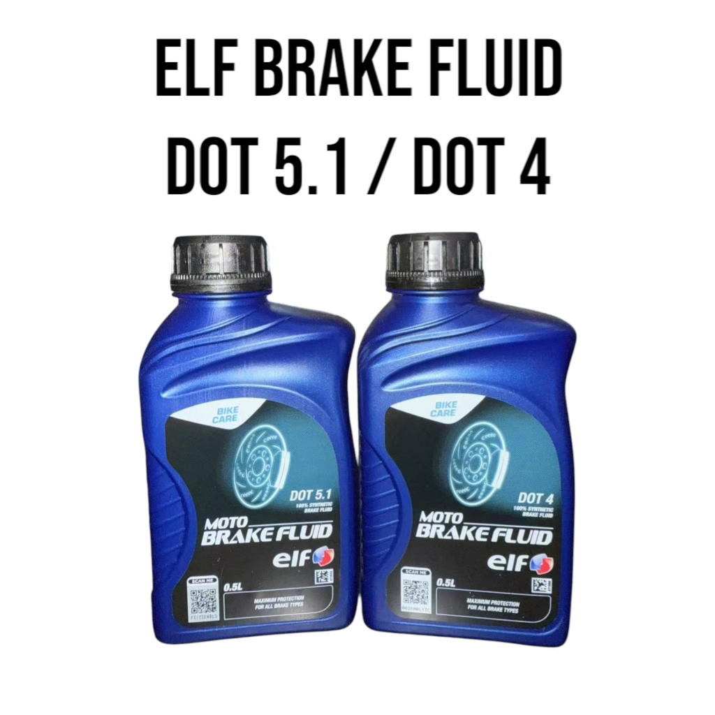 ELF MOTO BRAKE FLUID BRAKE OIL DOT 4 DOT 5.1 - 500ML 100% ORIGINAL SYNTHETIC BRAKE FLUID ...