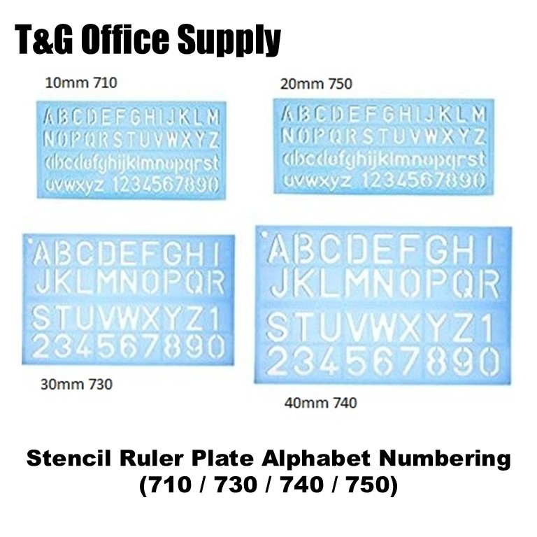 Plastic ABC Stencil Plate (Art/Drawing/Kids Learning) - 10mm/20mm/30mm ...