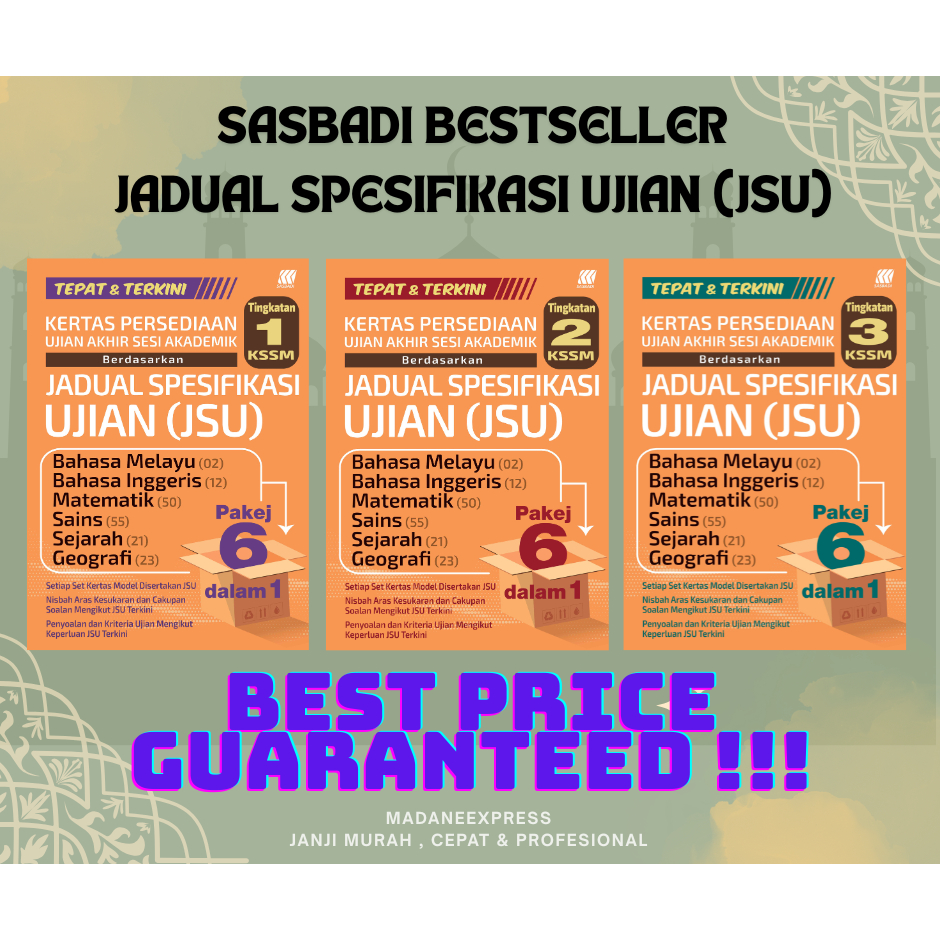 [XPRESS] KERTAS PERSEDIAN UASA BERDASARKAN JADUAL SPESIFIKASI UJIAN (JSU) BESTSELLER | Shopee ...