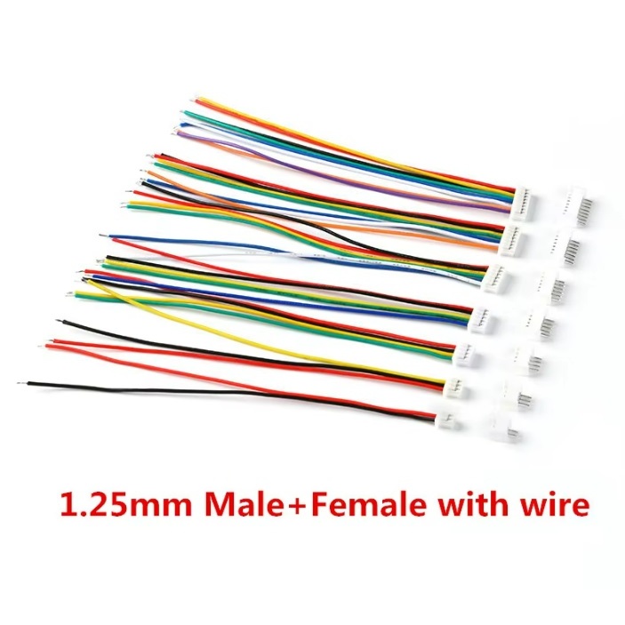 JST Connector Cable Pitch 1.25mm 2p 3p 4p to 10pin Male Female Plug Wire Socket | Shopee Malaysia