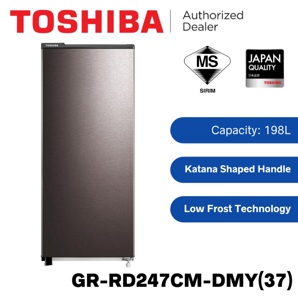 Toshiba 198L Single Door Fridge Refrigerator GR-RD247CM-DMY(37) / Low ...