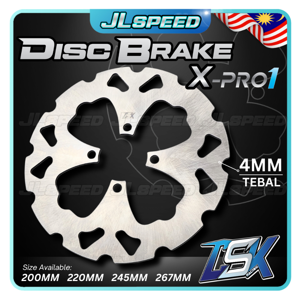 CSK RACING X-PRO1 Disc Brake Plate Piring Disk Depan Belakang 4mm ...