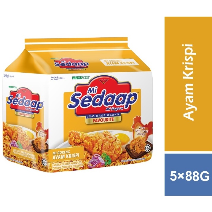 Mi Sedaap Ayam Krispi (88g X 5's) | Shopee Malaysia
