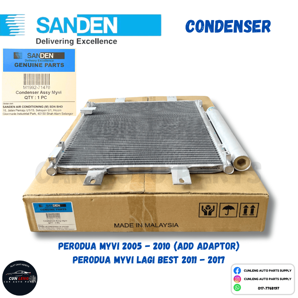 📣ORIGINAL📣 Perodua Myvi 2005-2017 Car Aircond Condenser With Filter ...
