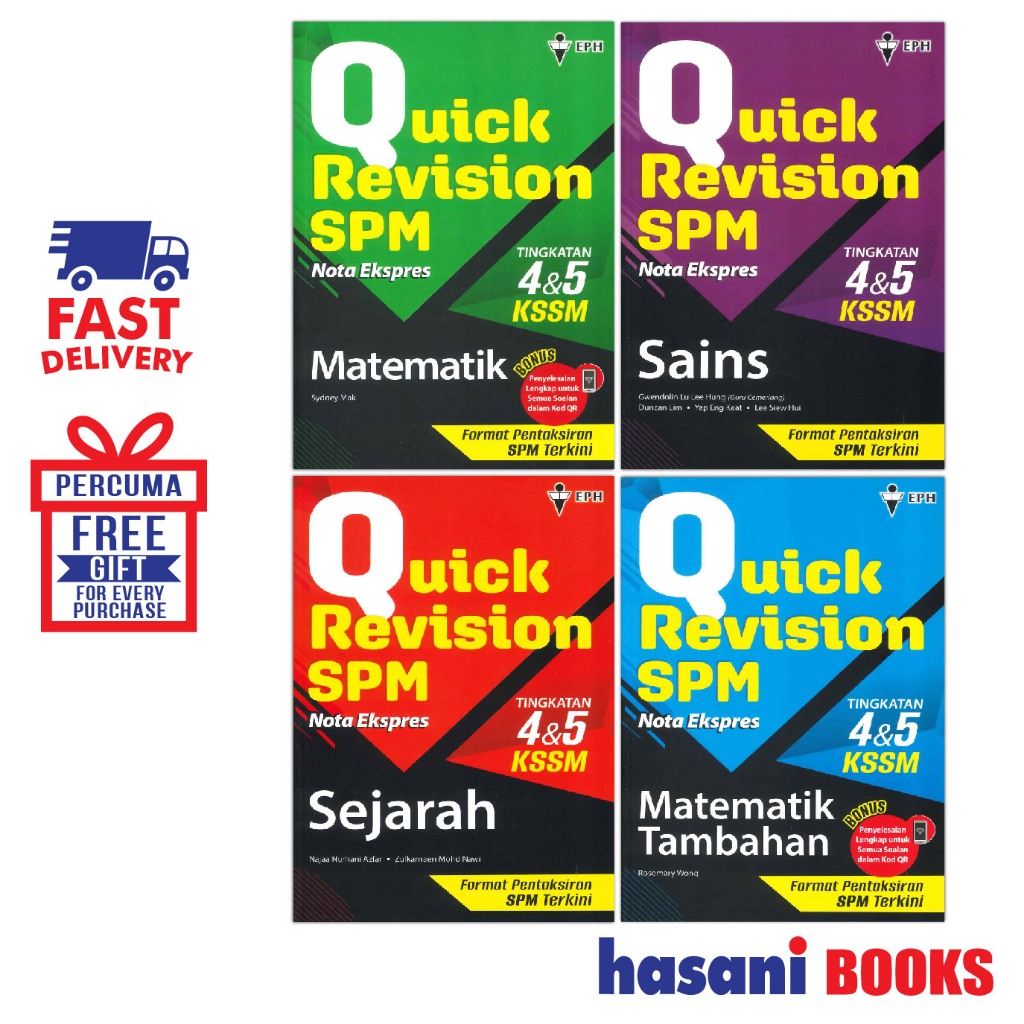 Hasani EPH Quick Revision SPM Nota Ekspres Tingkatan 4&5 KSSM | Shopee Malaysia