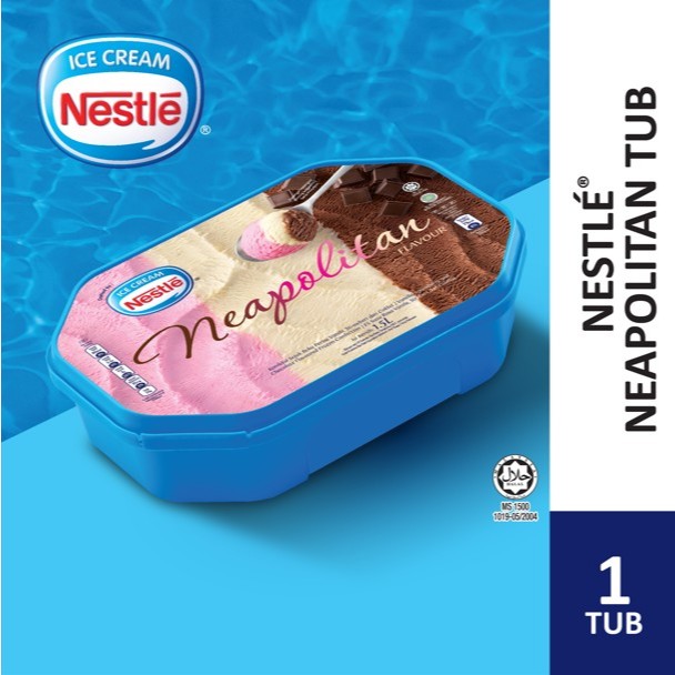 [Selected Area] NESTLÉ Neapolitan Frozen Confection 1.5L (1 Tub ...
