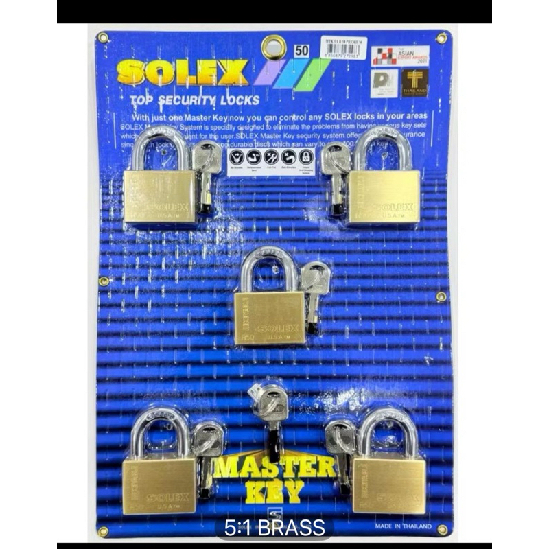 The Traders 100% Original Solex Premium Master Key 5:1 Solid Brass ...