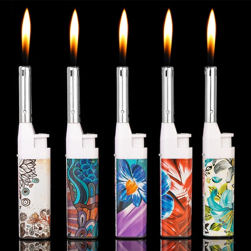 Long Handle Windproof Lighter Refillable Pemetik Api house Lighter ...