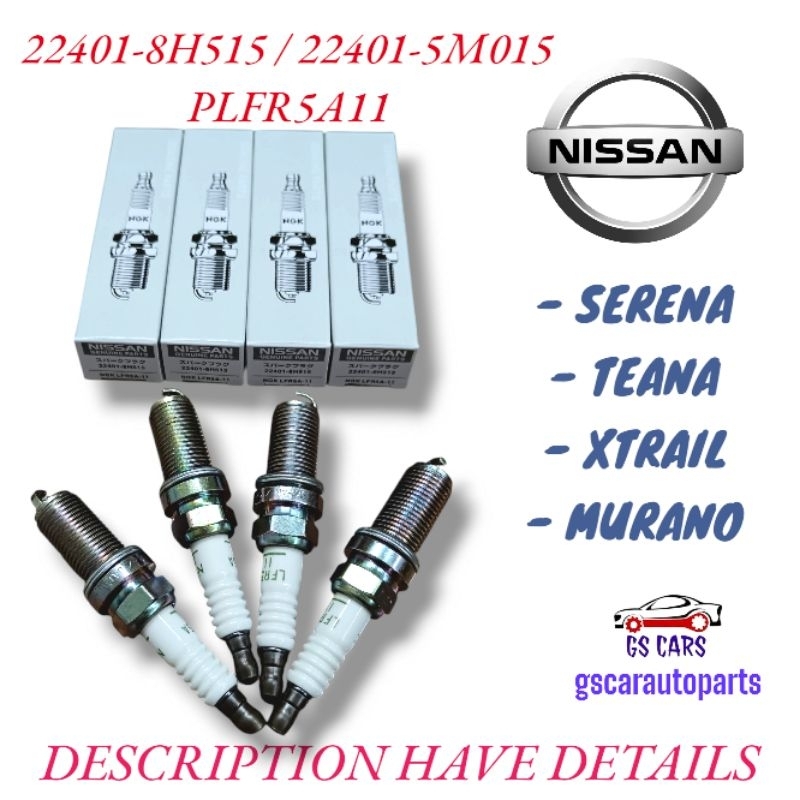 4pcs set Nissan engine spark plug serena C24/teana J31/xtrail T30 ...