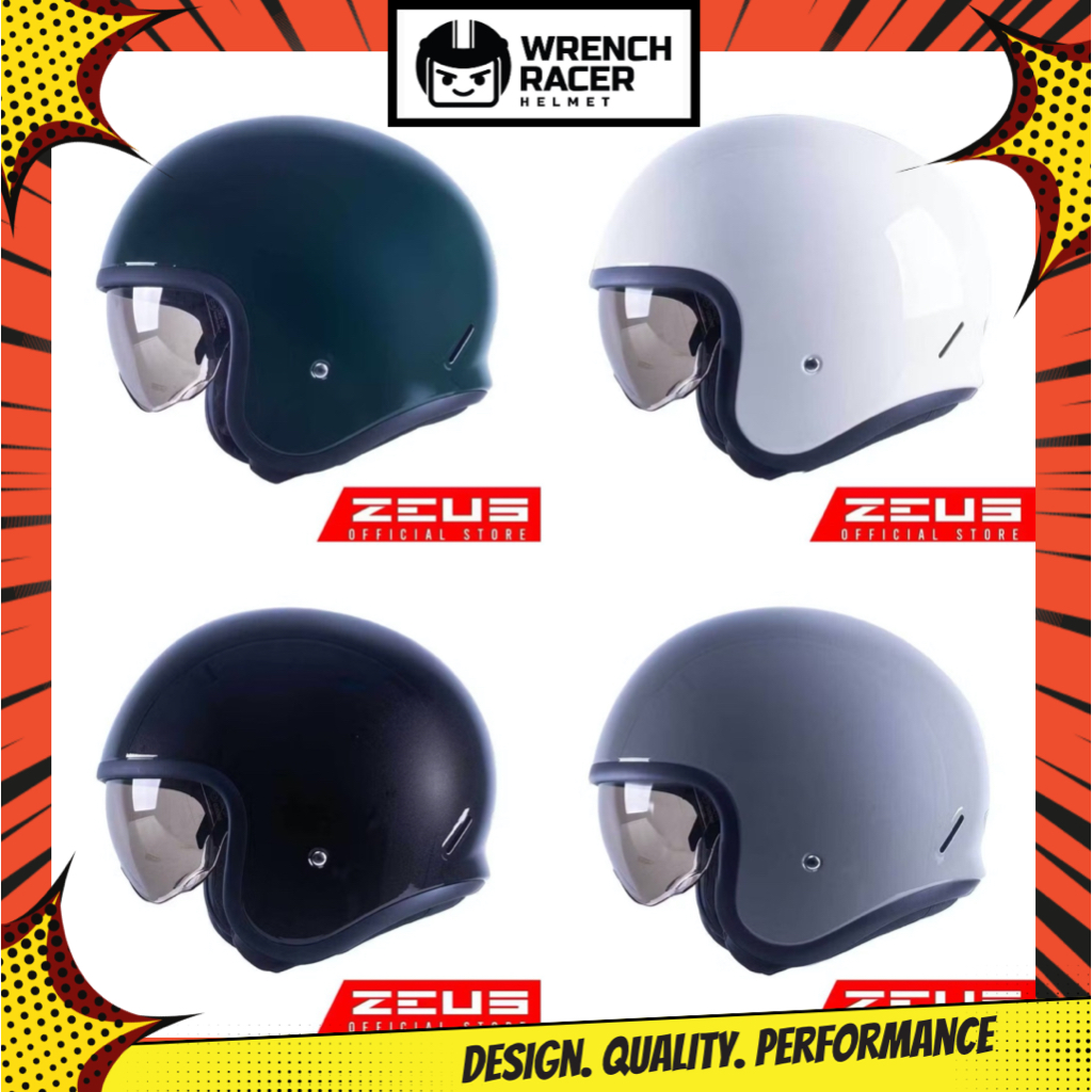 Helmet ZEUS ZS-389 Classic Retro Helmet | Shopee Malaysia