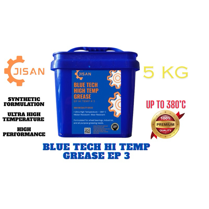 BLUE TECH WHEEL BEARING EP#3 GREASE 5KG/15KG (Free Gift Included ...