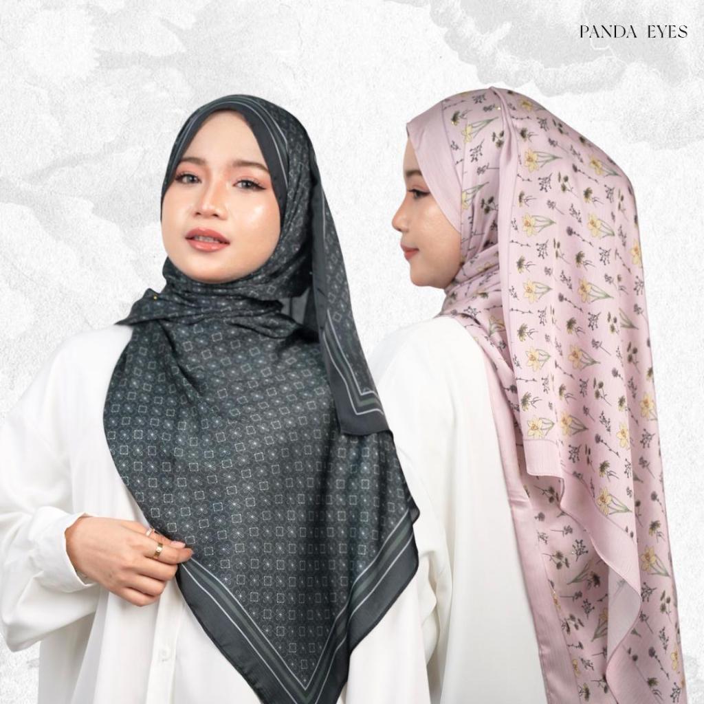PANDAEYES SHAWL PRINTED 70CM*180CM SATIN SEAM AND DIAMOND COLLECTION TUDUNG (Hijab / Tudung ...