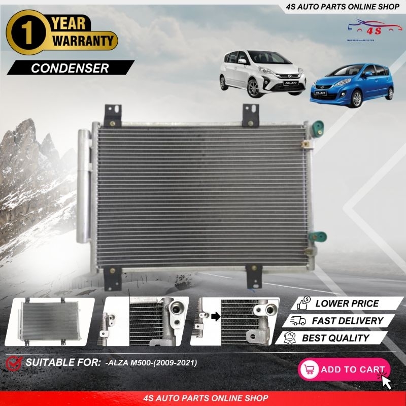 1 YEAR WARRANTY CONDENSER PERODUA ALZA (2009~2021) AIRCOND | Shopee ...