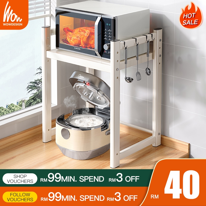 Microwave Rack Adjustable Oven Rack Rak Dapur Rak Microwave Kitchen ...