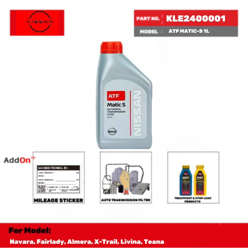 KLE2400001 Nissan Matic-S auto transmission fluid (1 liter) for Navara ...