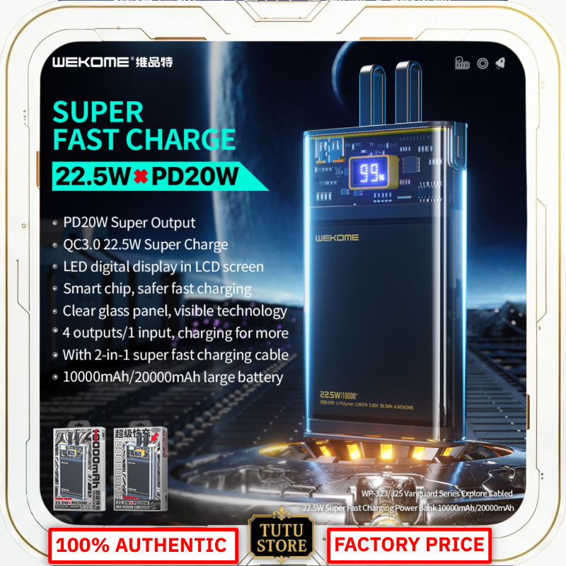 WK Design WP-325 20000mAh Pioneer Series Explore 22.5W Fast Charge PD ...
