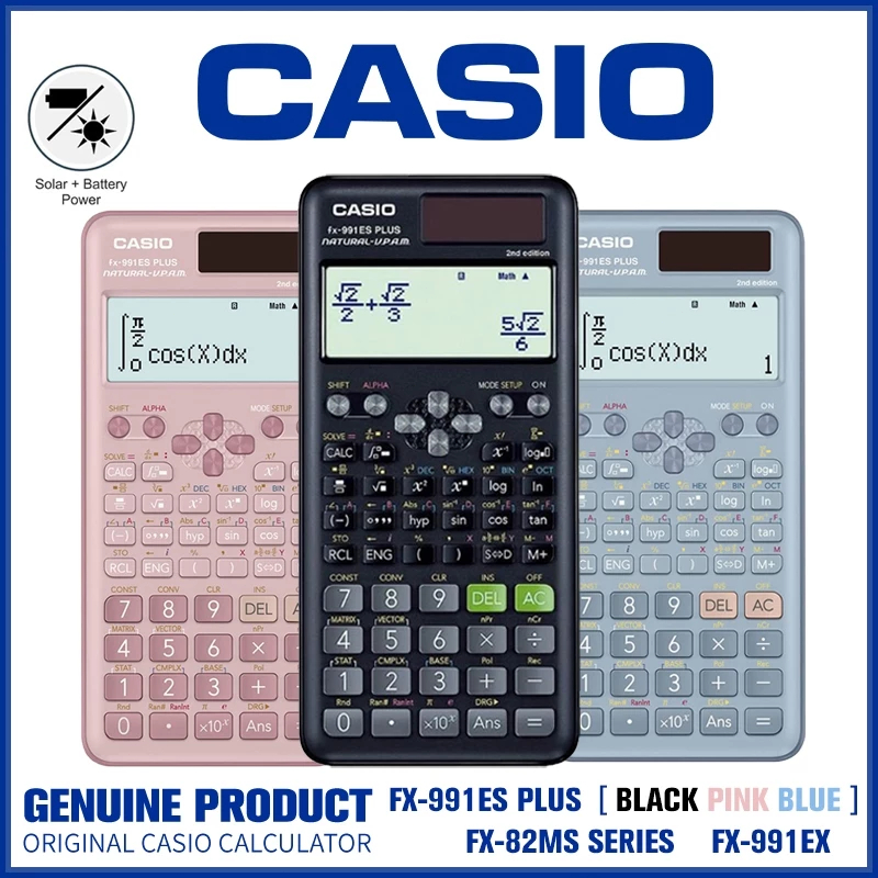 Scientific Calculator CASIO Fx-991ES/fx-570EX plus Solar portable ...