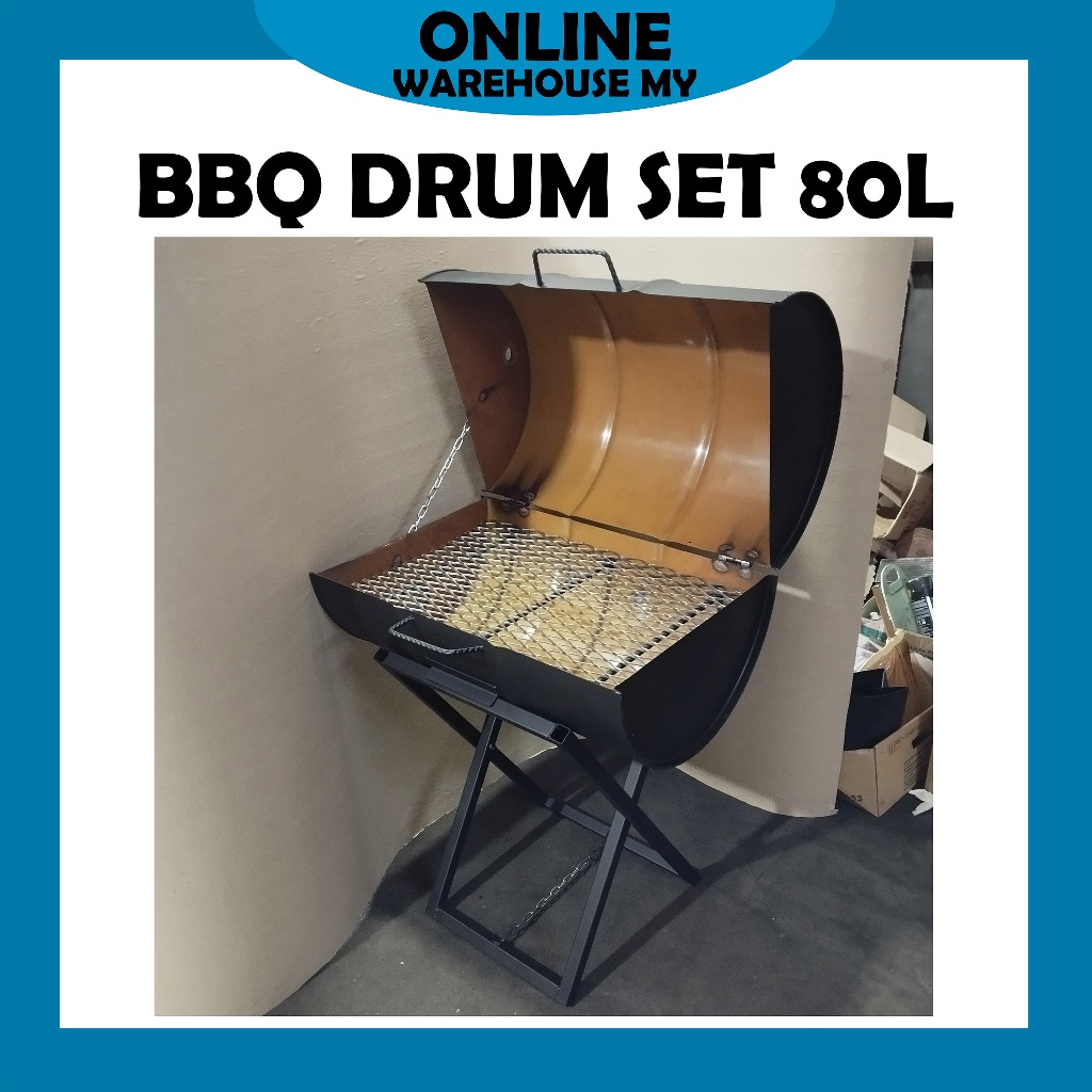 BBQ Grill Outdoor Tempat Bakar BBQ Tong Drum 80L | Shopee Malaysia