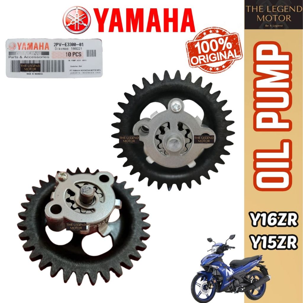 100% ORIGINAL YAMAHA Y16ZR Y15ZR V1 V2 Y16 Y15 YSUKU OIL PUMP ASSY WITH GEAR PAM MINYAK HITAM ...