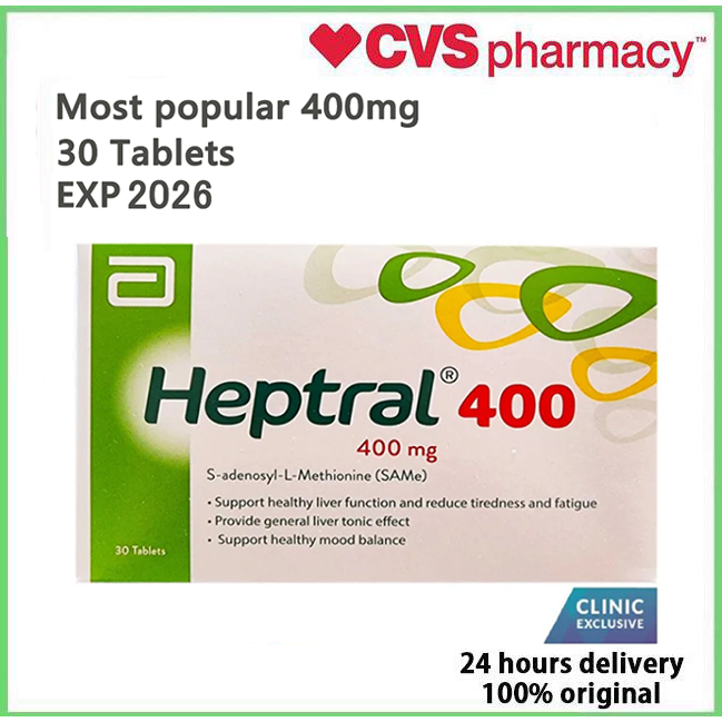 【CVS】Heptral 400mg Tablets 30's | Exp: 08/2027 Heptral Abbott Heptral ...