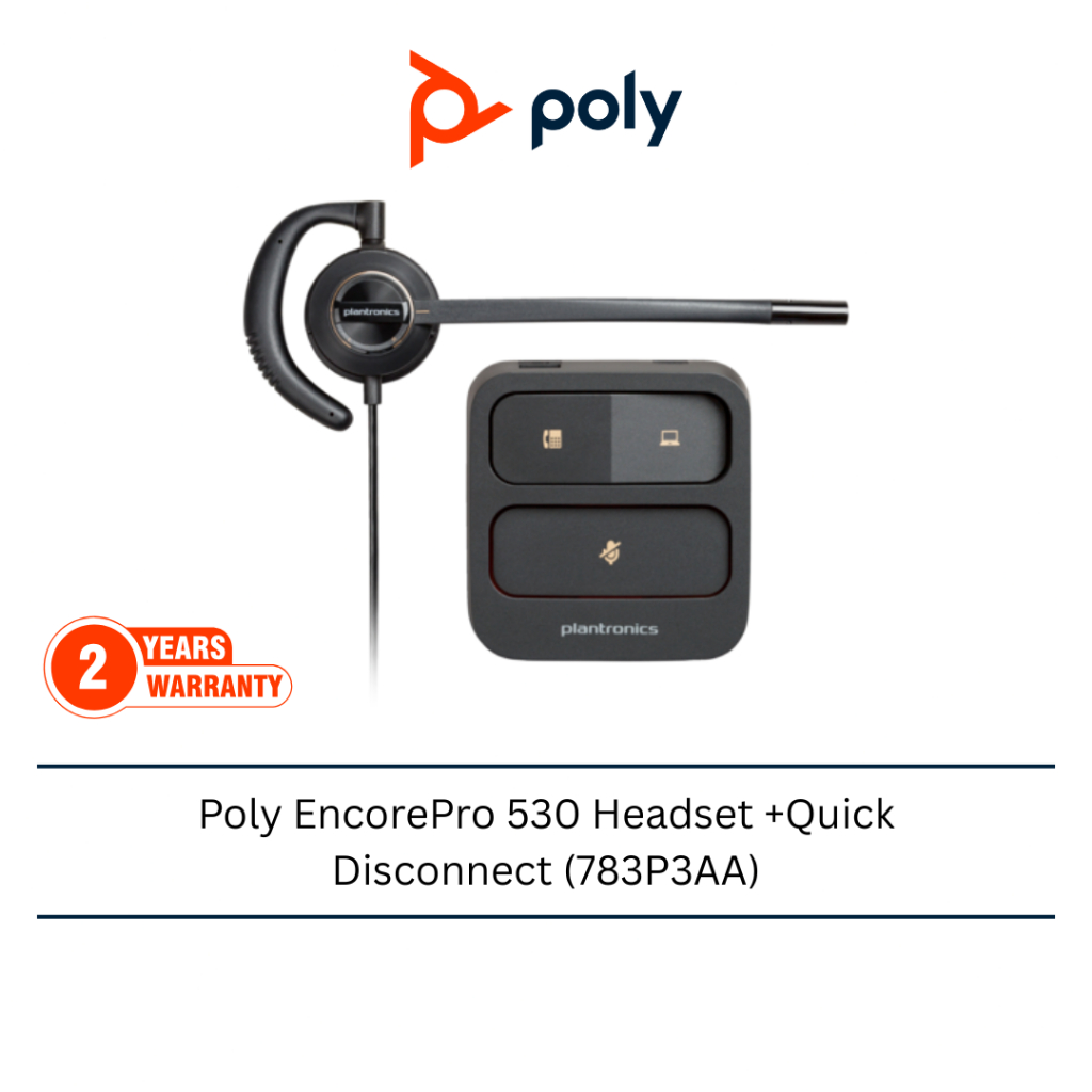 Poly EncorePro 530 Headset +Quick Disconnect (783P3AA) | Shopee Malaysia